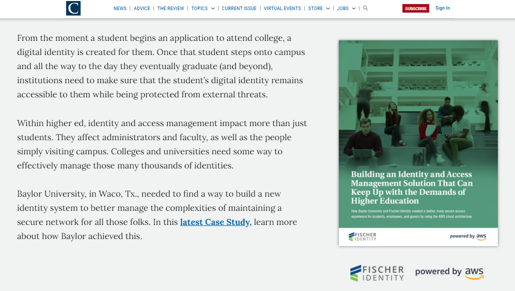 Fischer Identity, Baylor University, and IAM – Bredemarket